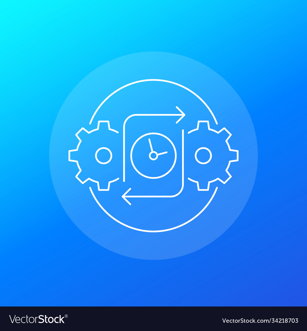 Efficiency icon for web linear Royalty Free Vector Image