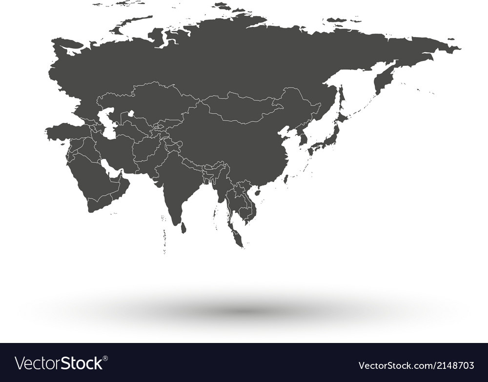 Eurasia map background Royalty Free Vector Image