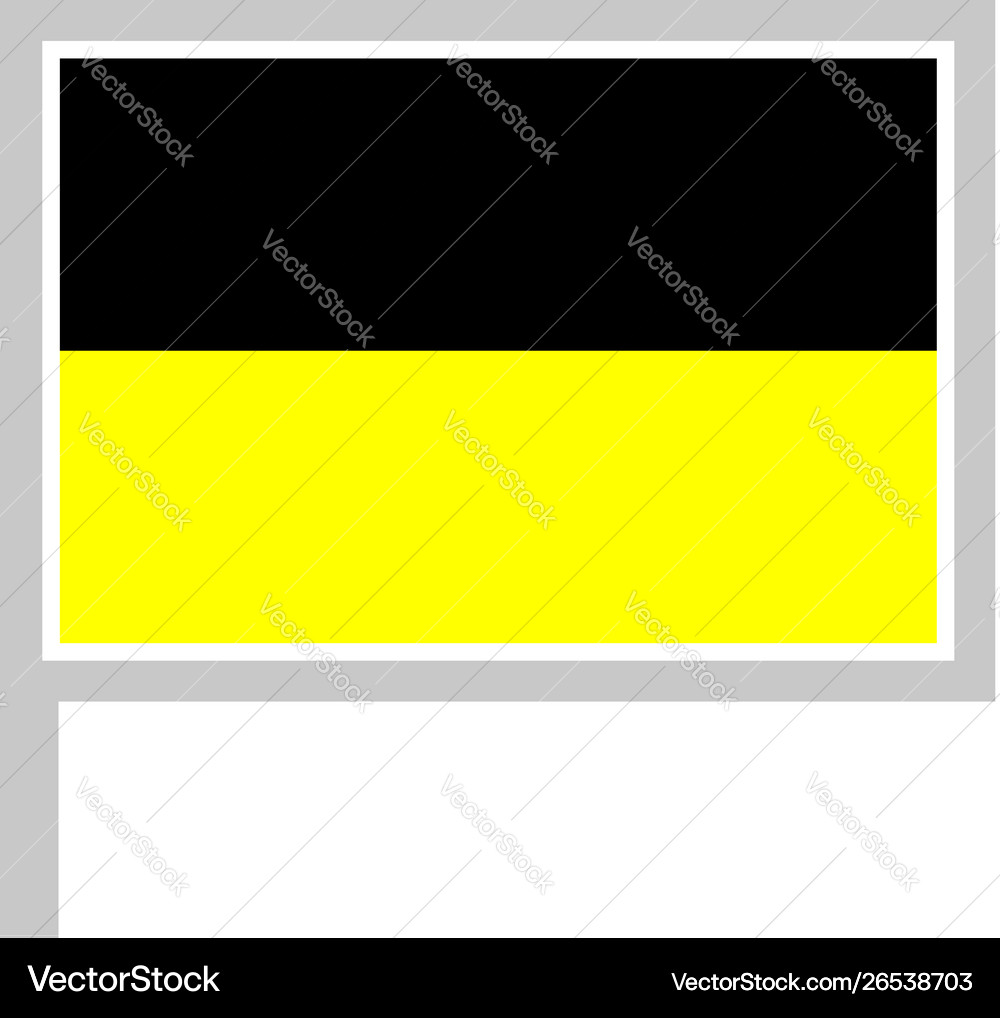 Flag on flagpole rectangular shape icon white Vector Image