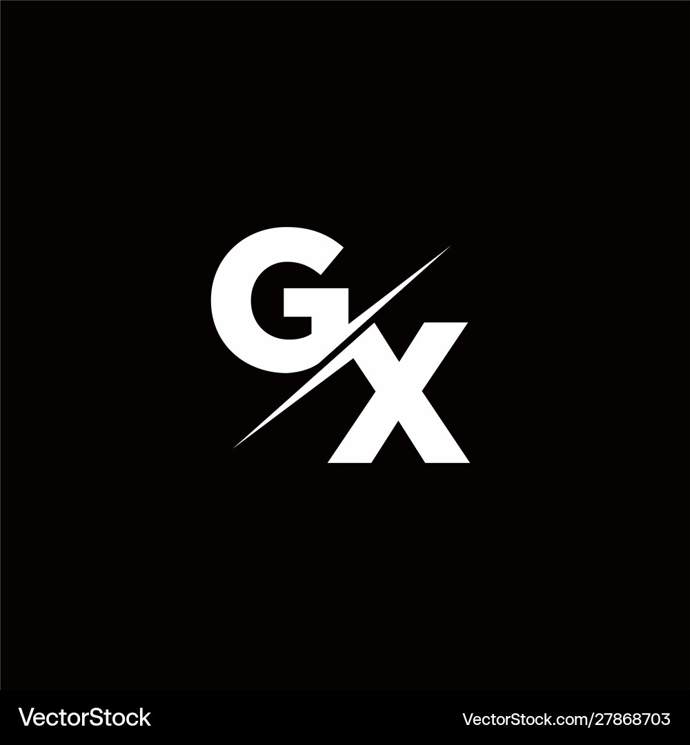 Gx logo letter monogram slash with modern logo Vector Image