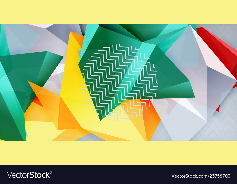 Low poly design 3d triangular shape background Vector Image
