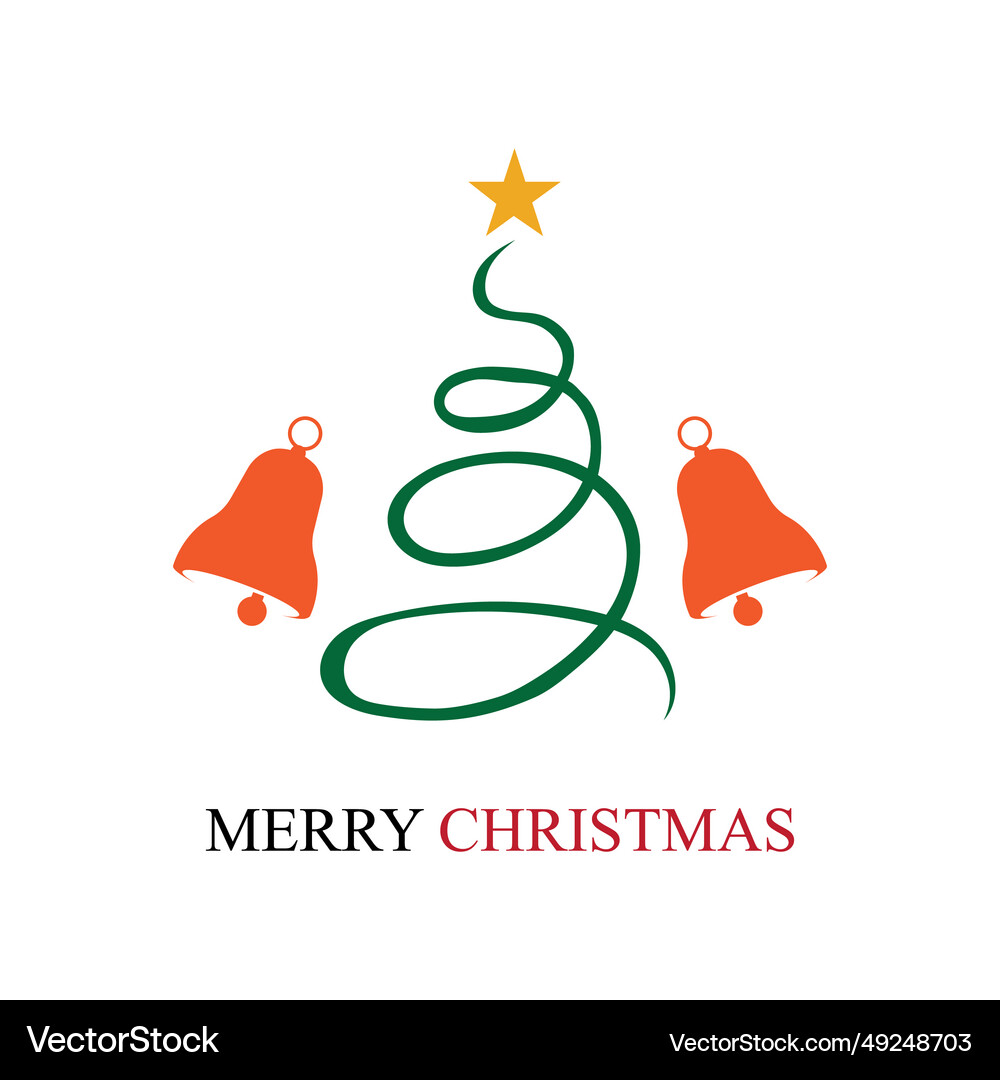 Merry christmas logo or symbol template design Vector Image
