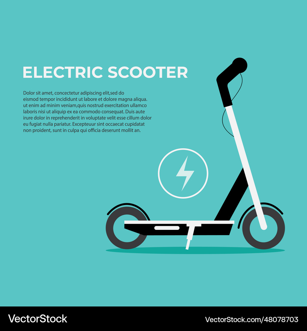 Scooter sharing banner page electric scooter Vector Image