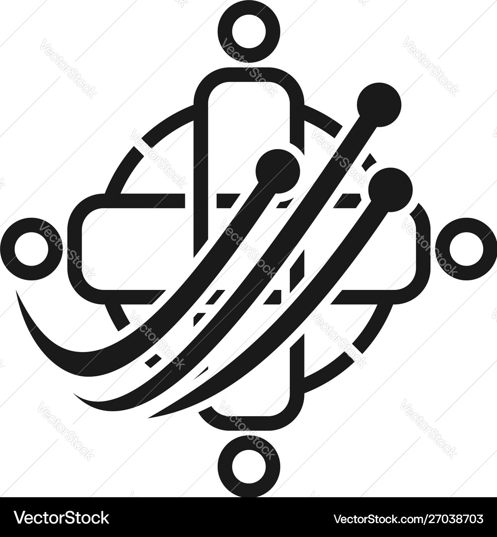 Technology commitment teamwork together black logo