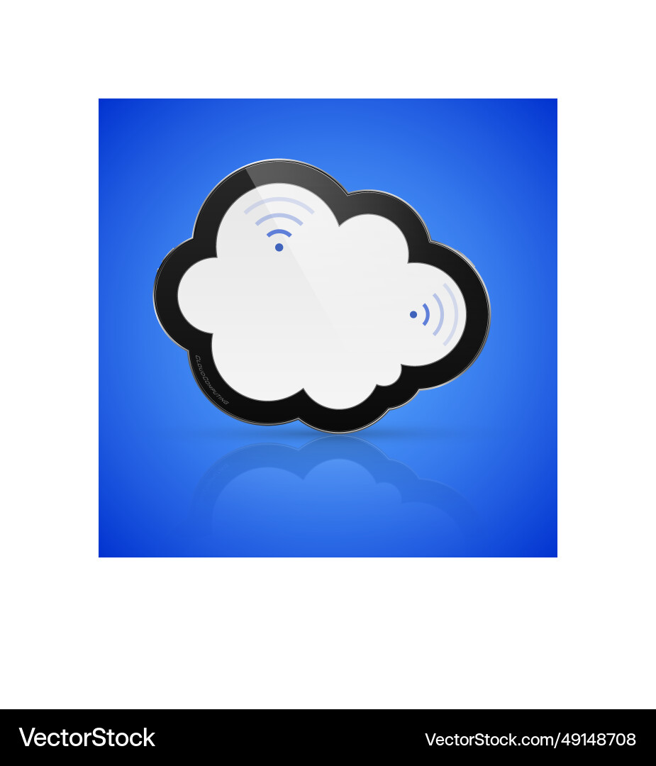 Abstract isolated cloud computing concept Vector Image