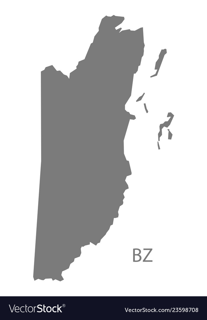 Belize map grey Royalty Free Vector Image - VectorStock