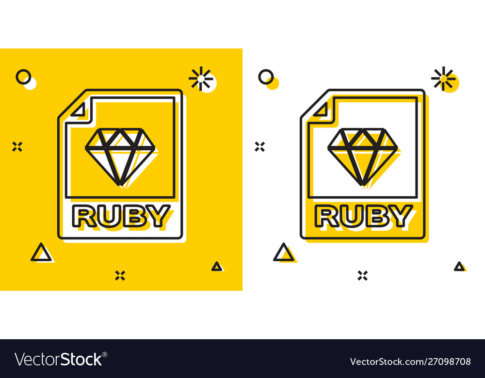 Black ruby file document download ruby button Vector Image Black ruby file document download ruby button Vector Image