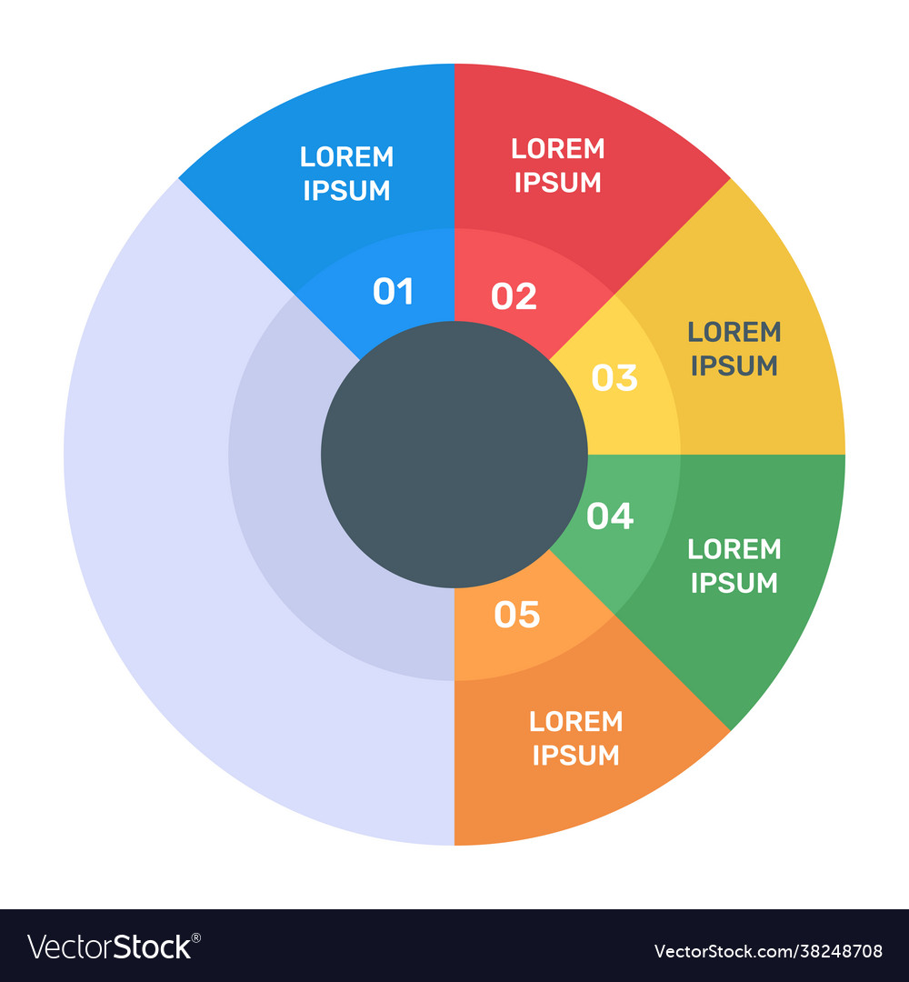 Doughnut graph Royalty Free Vector Image - VectorStock