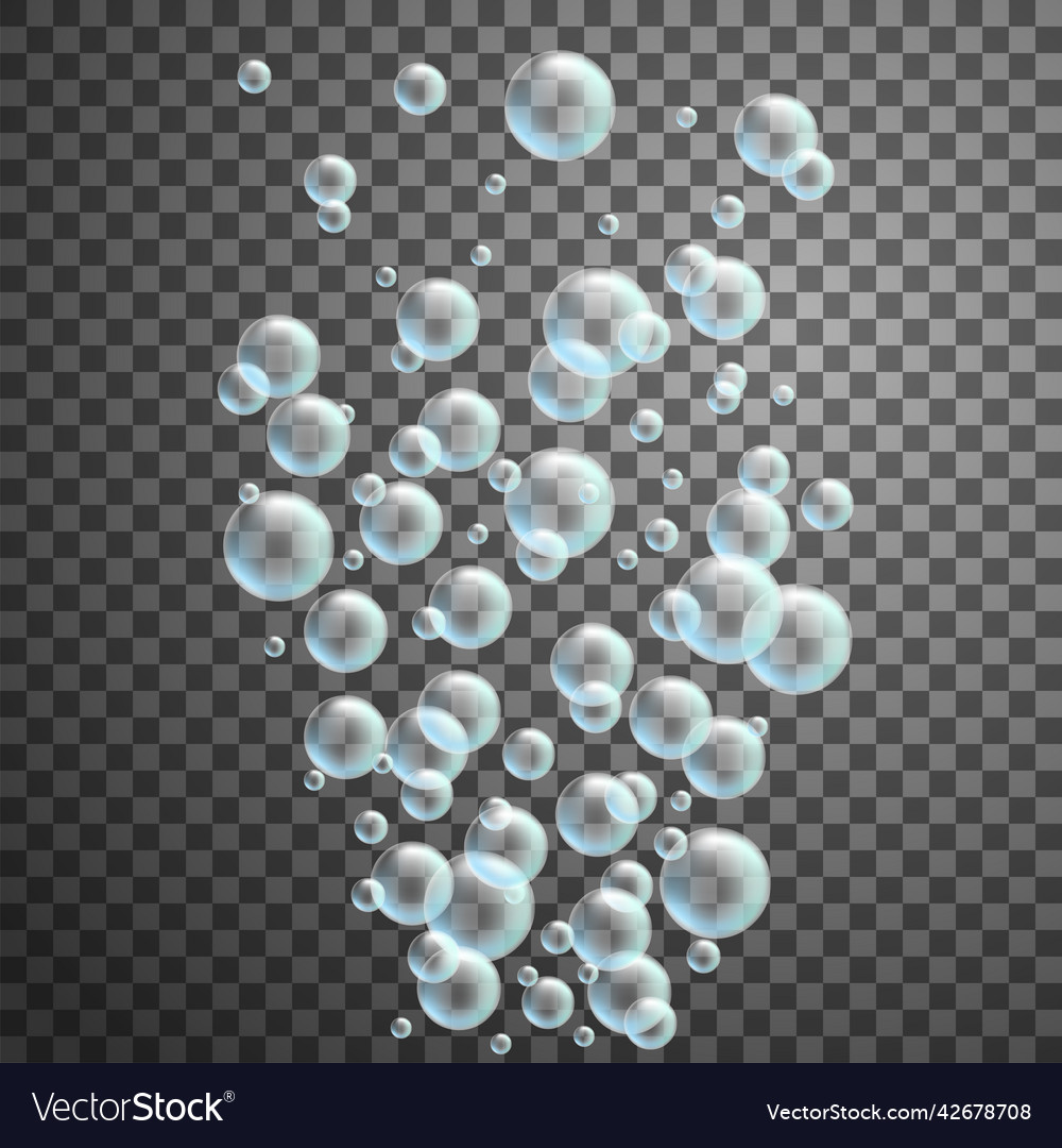 Fizzy bubbles steam Royalty Free Vector Image - VectorStock