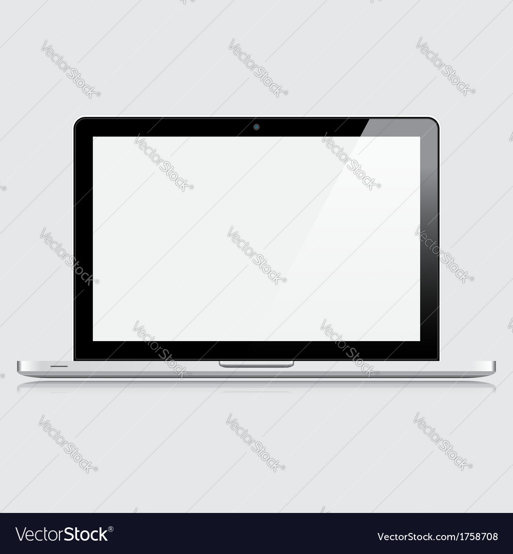 Realistic laptop Royalty Free Vector Image - VectorStock