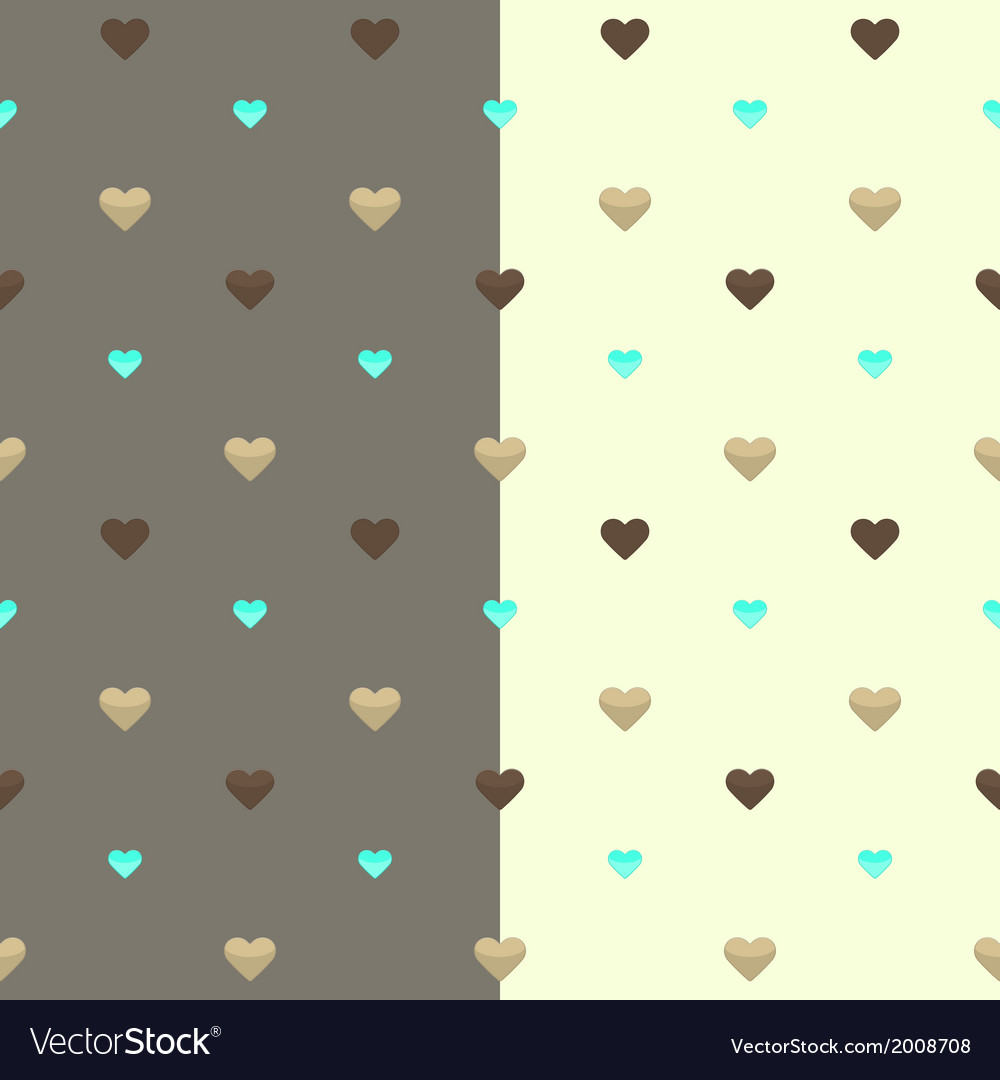 Seamless heart pattern two colours Royalty Free Vector Image