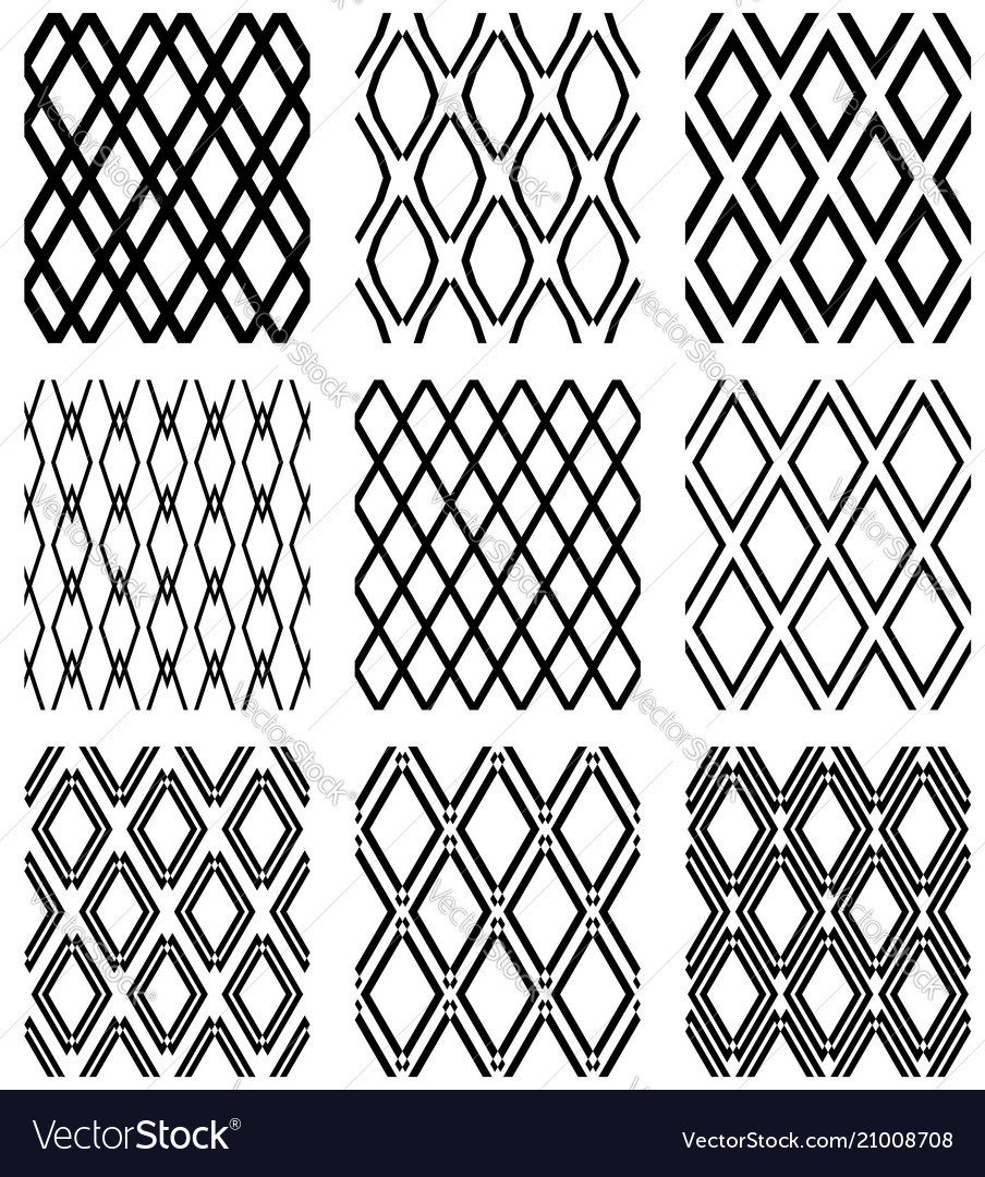 Seamless patterns set Royalty Free Vector Image