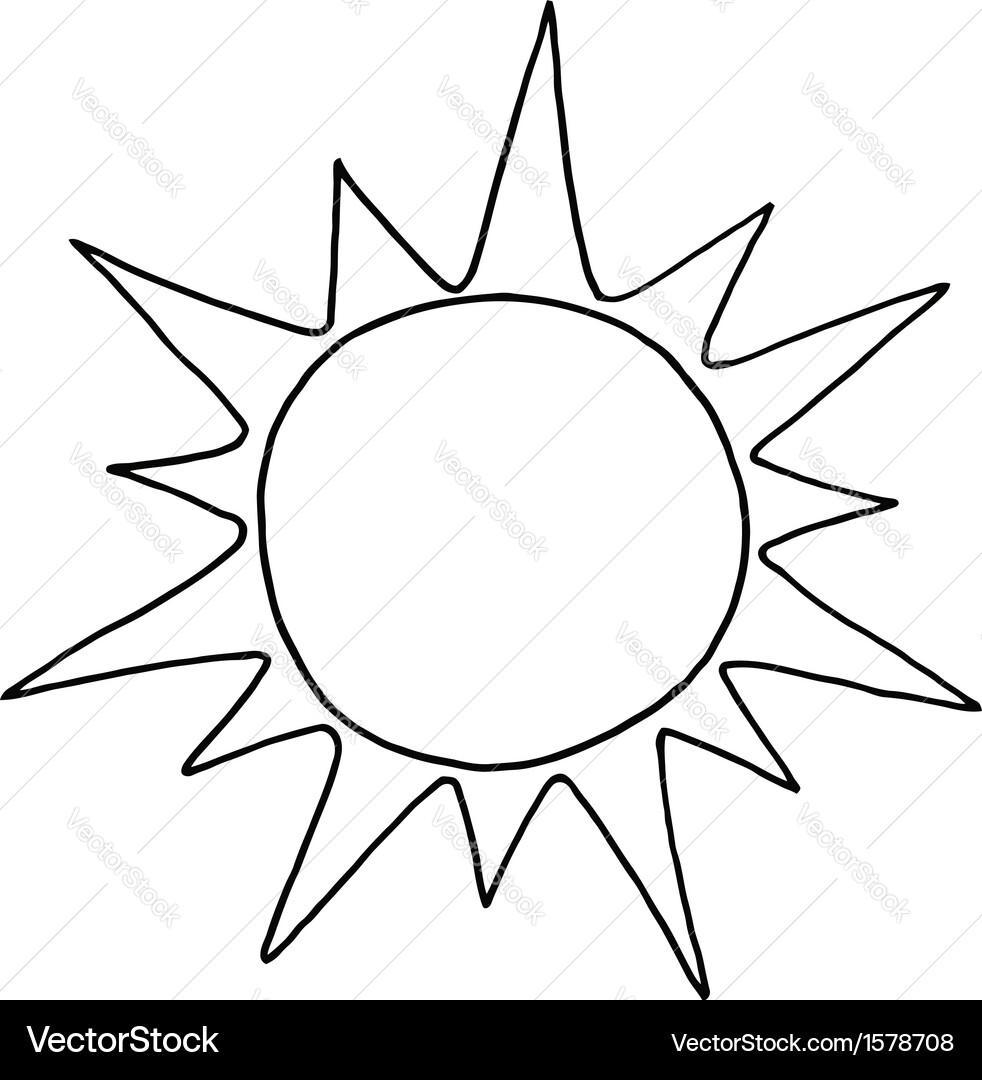 Sun cartoon Royalty Free Vector Image - VectorStock