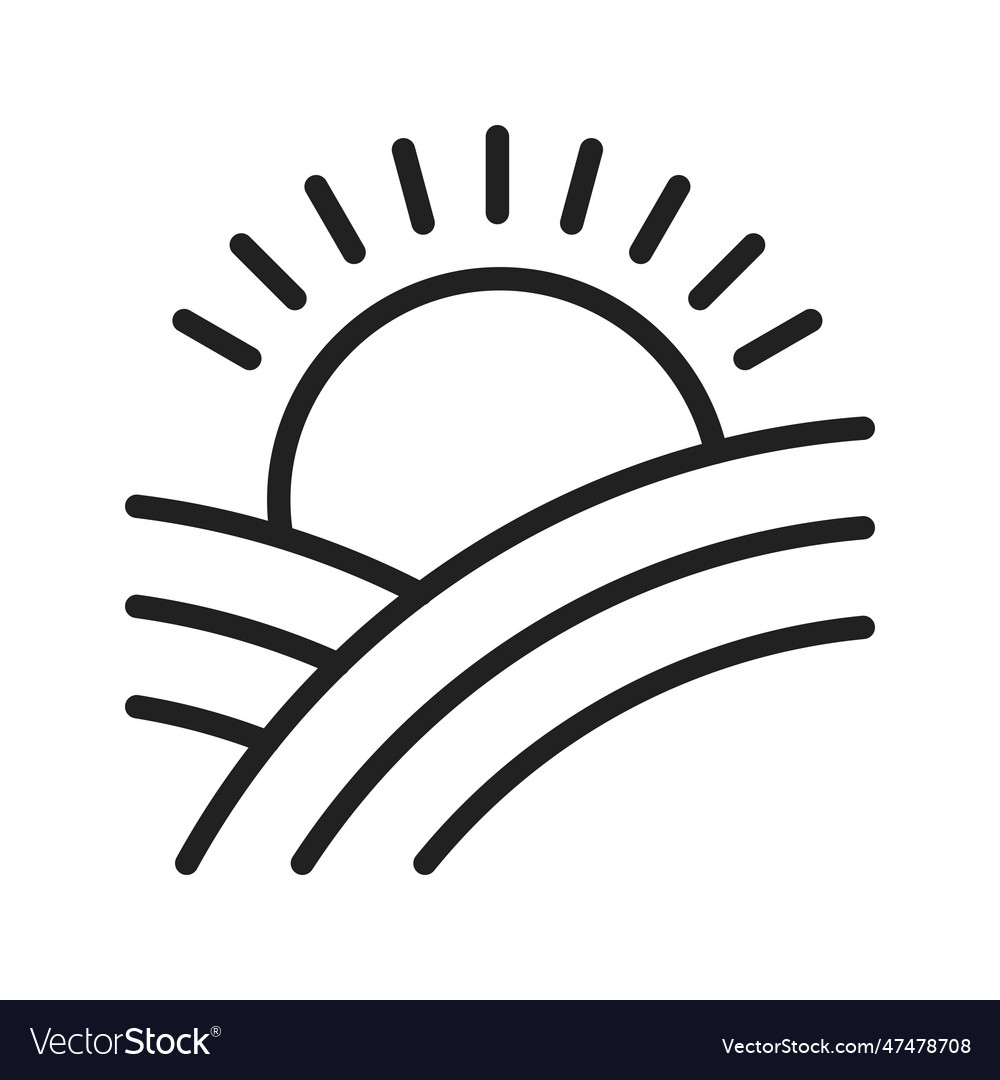 Sunrise icon image Royalty Free Vector Image - VectorStock