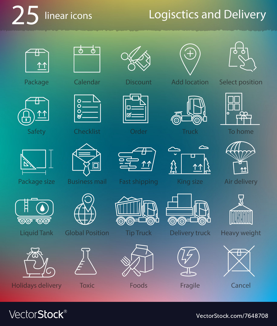Transportation logistics and delivery linear style