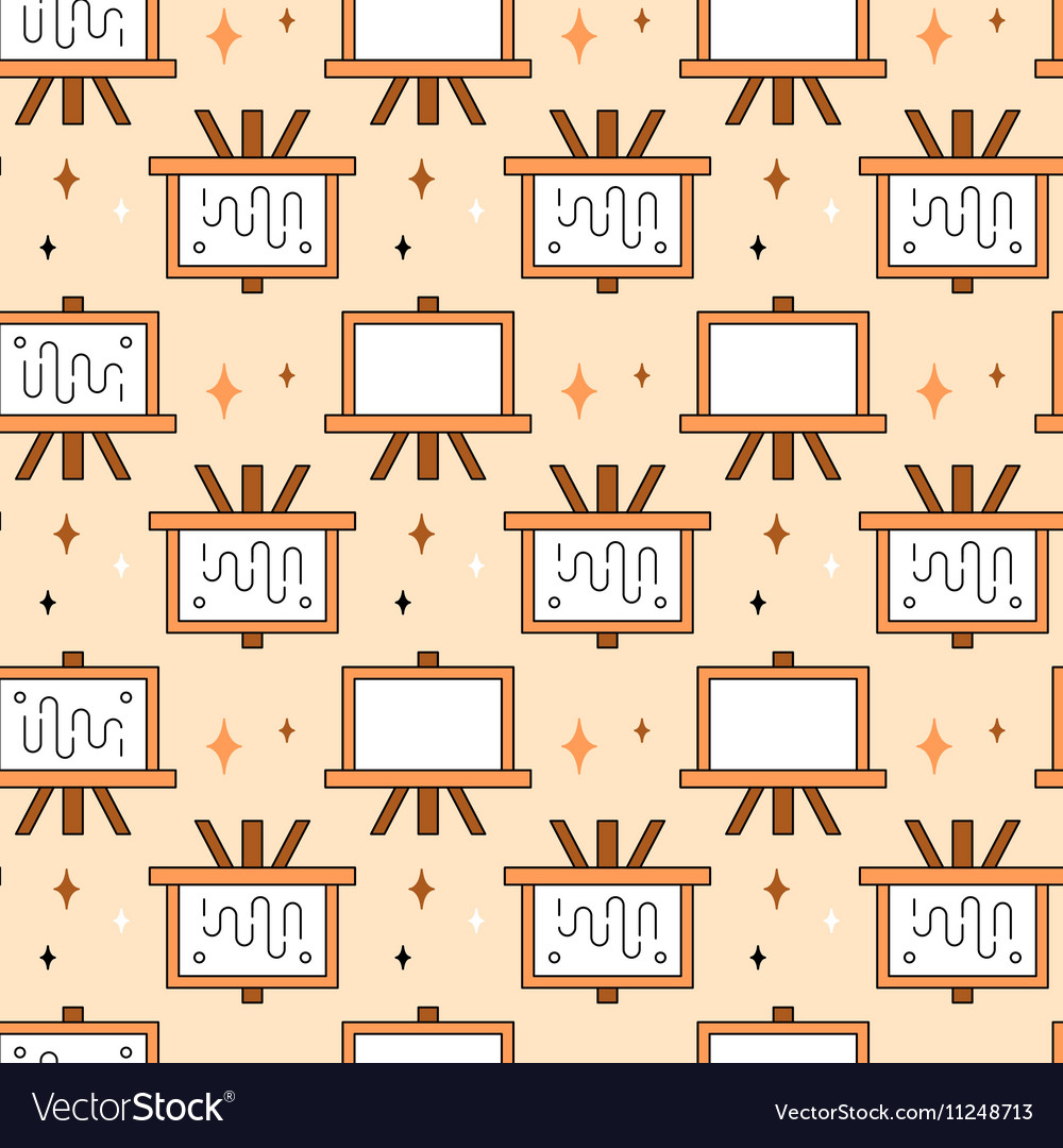 Art tools and materials seamless pattern Vector Image