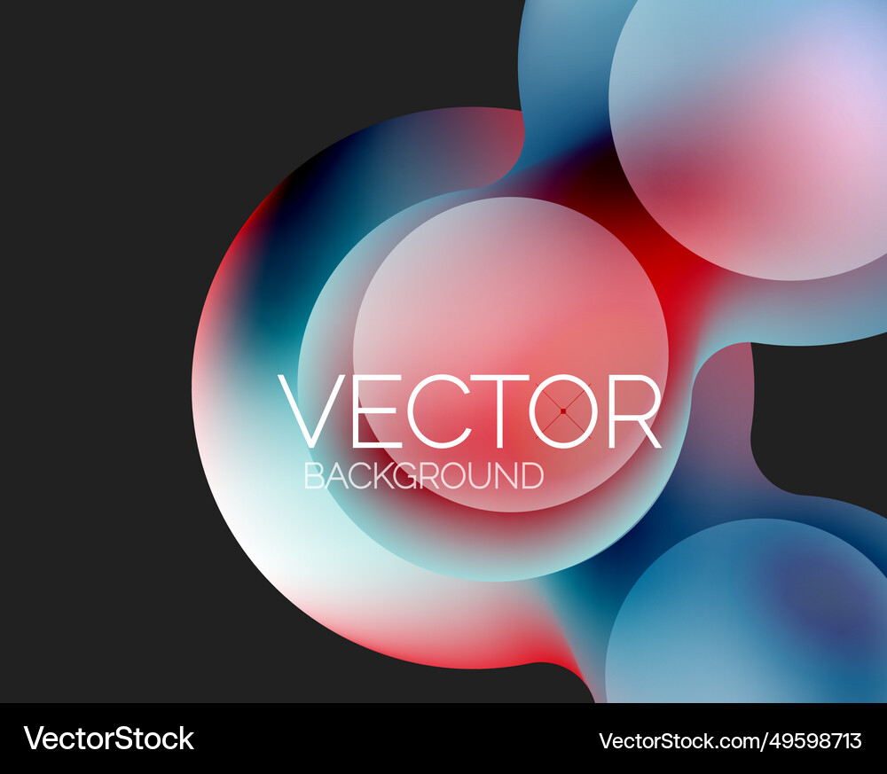 Beautiful flowing round shapes and circles Vector Image