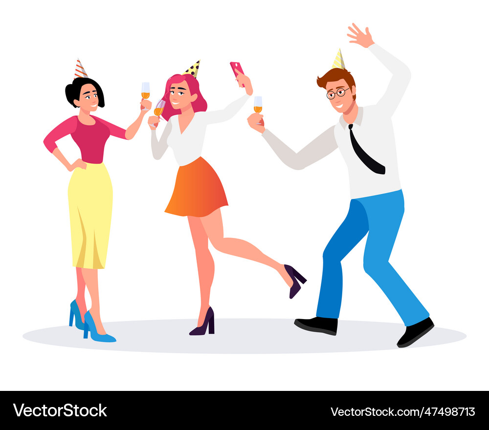 Cartoon friends or colleagues Royalty Free Vector Image