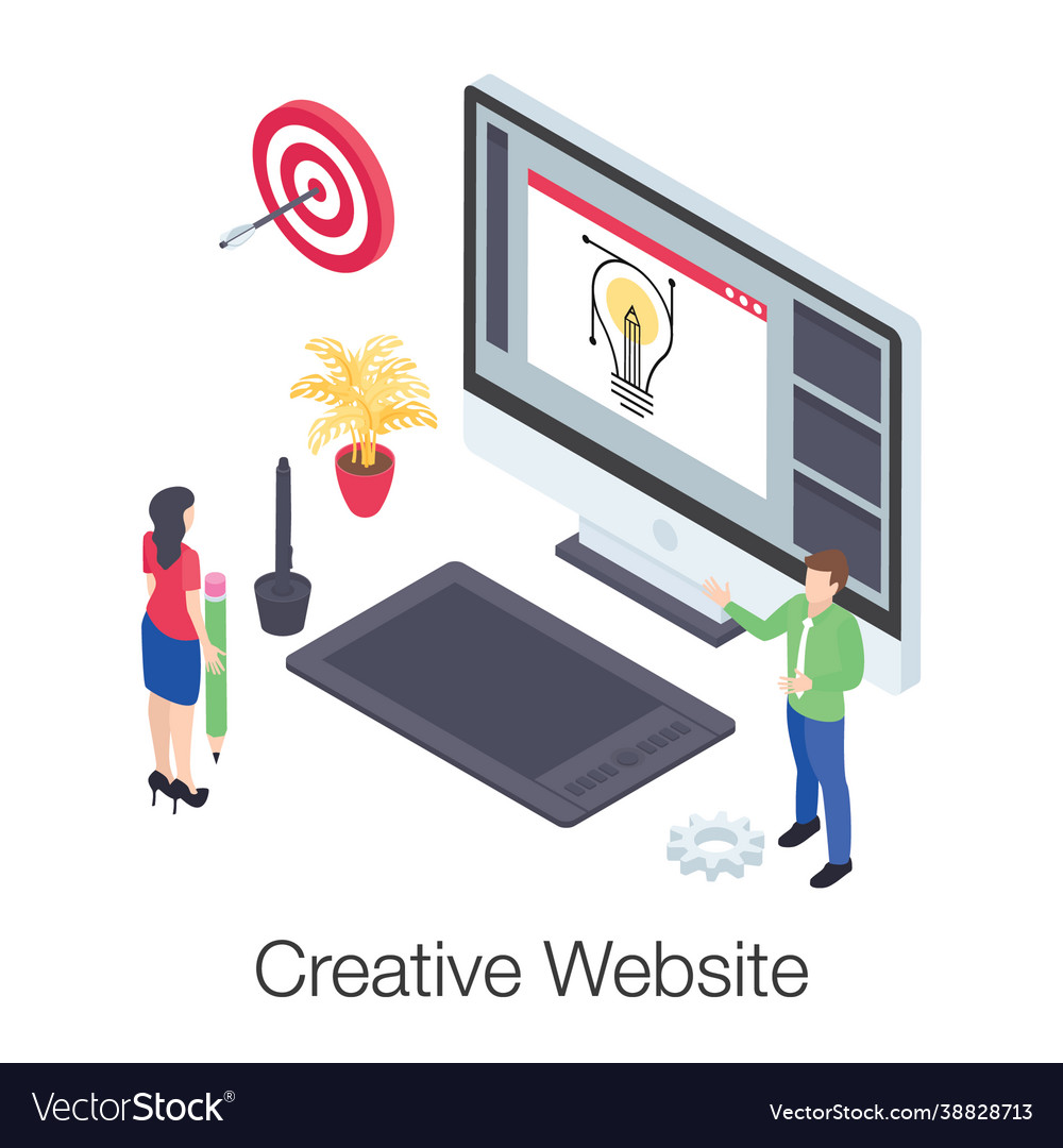 Creative website Royalty Free Vector Image - VectorStock