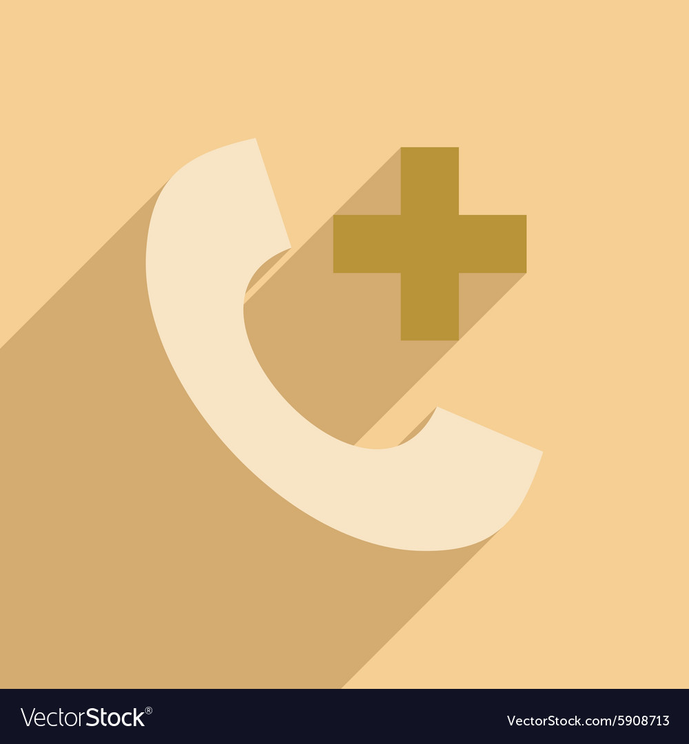 Flat with shadow icon and mobile application Vector Image