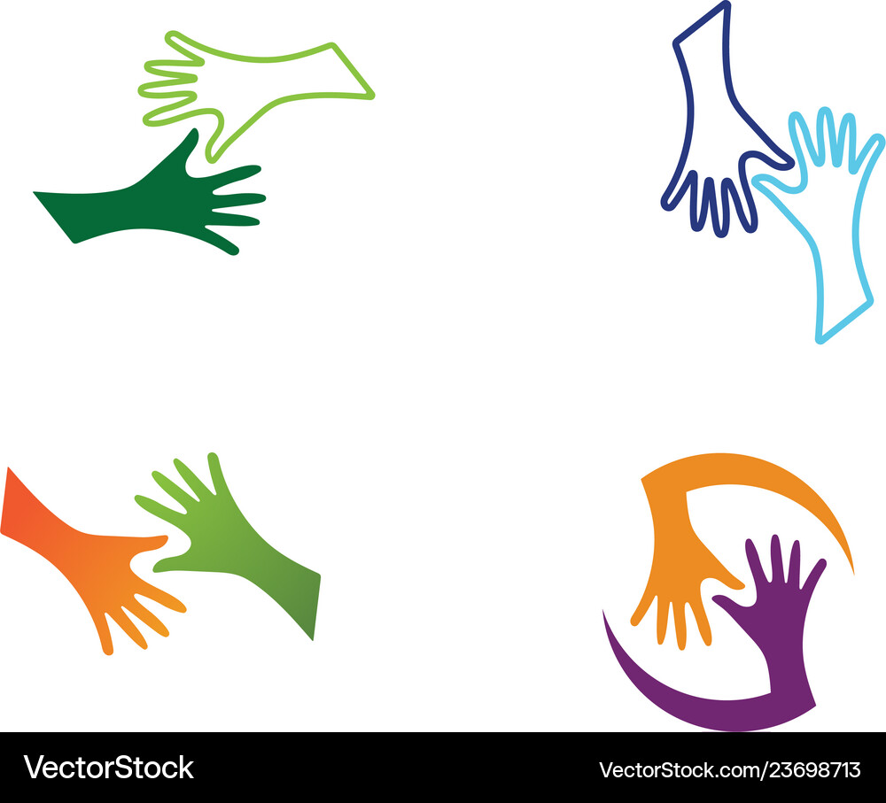 Hand shake symbol logo and symbol Royalty Free Vector Image