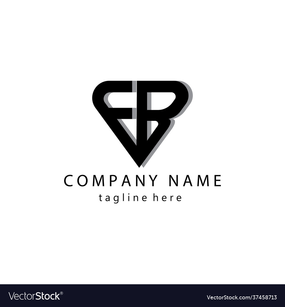 Initials fb logo typography design Royalty Free Vector Image