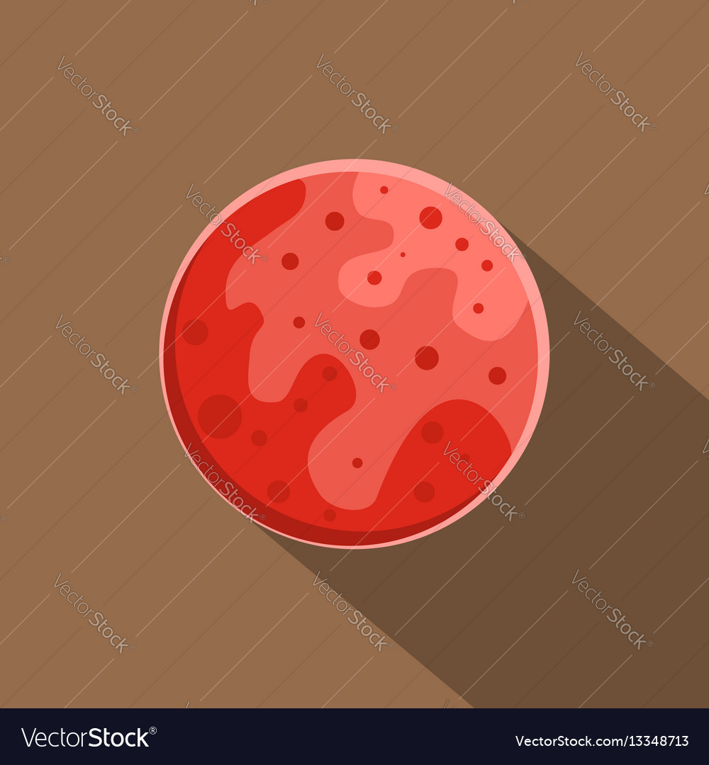 Mars icon flat style Royalty Free Vector Image
