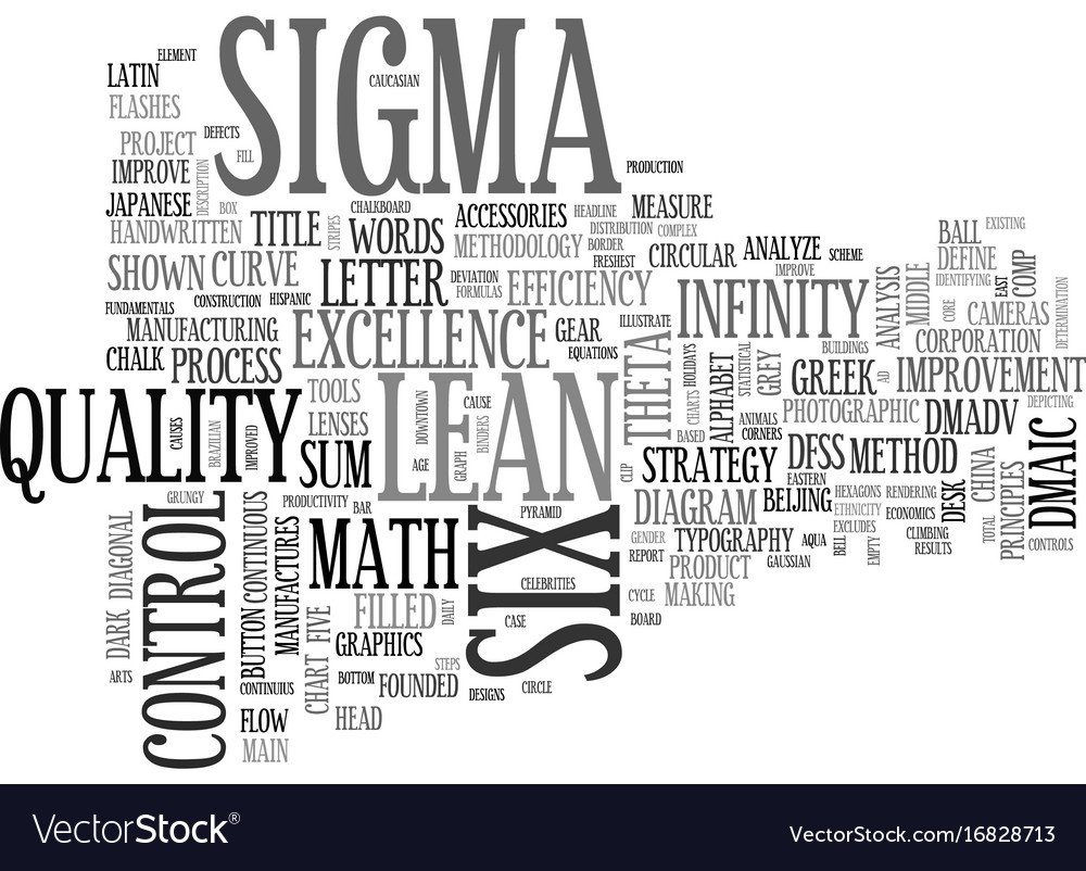 Sigma word cloud concept Royalty Free Vector Image