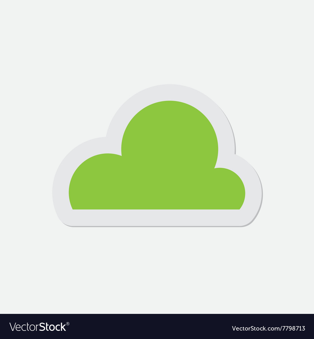 Simple green icon - cloud Royalty Free Vector Image