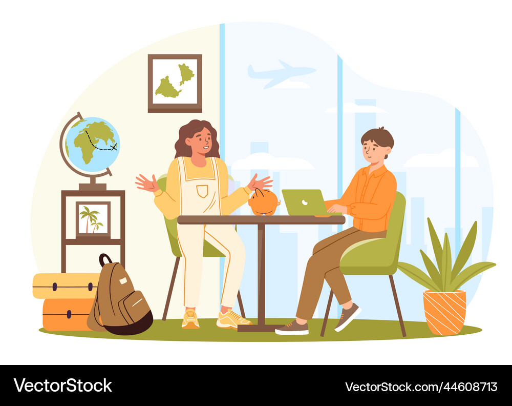 Travel agency concept Royalty Free Vector Image