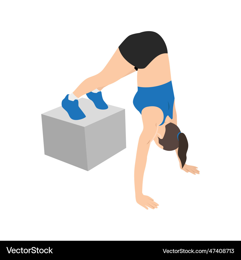 Woman doing box pike holds exercise pike push up Vector Image