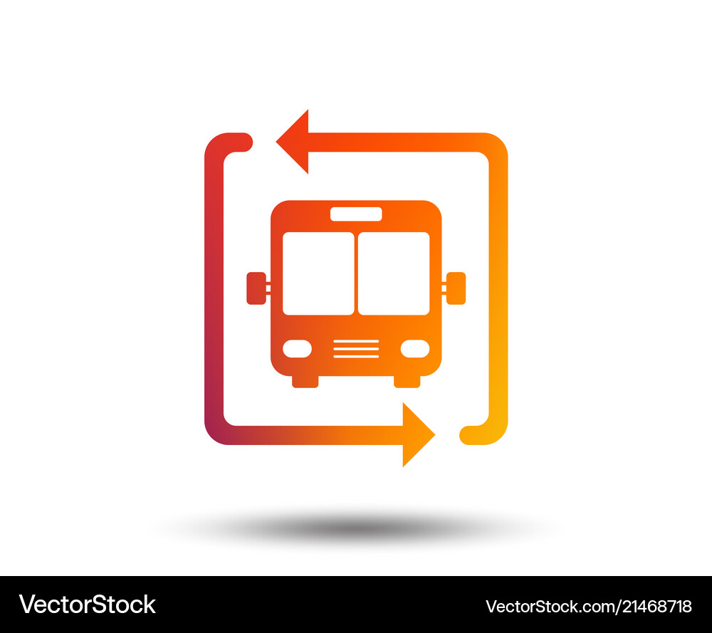 Bus shuttle icon public transport stop symbol Vector Image