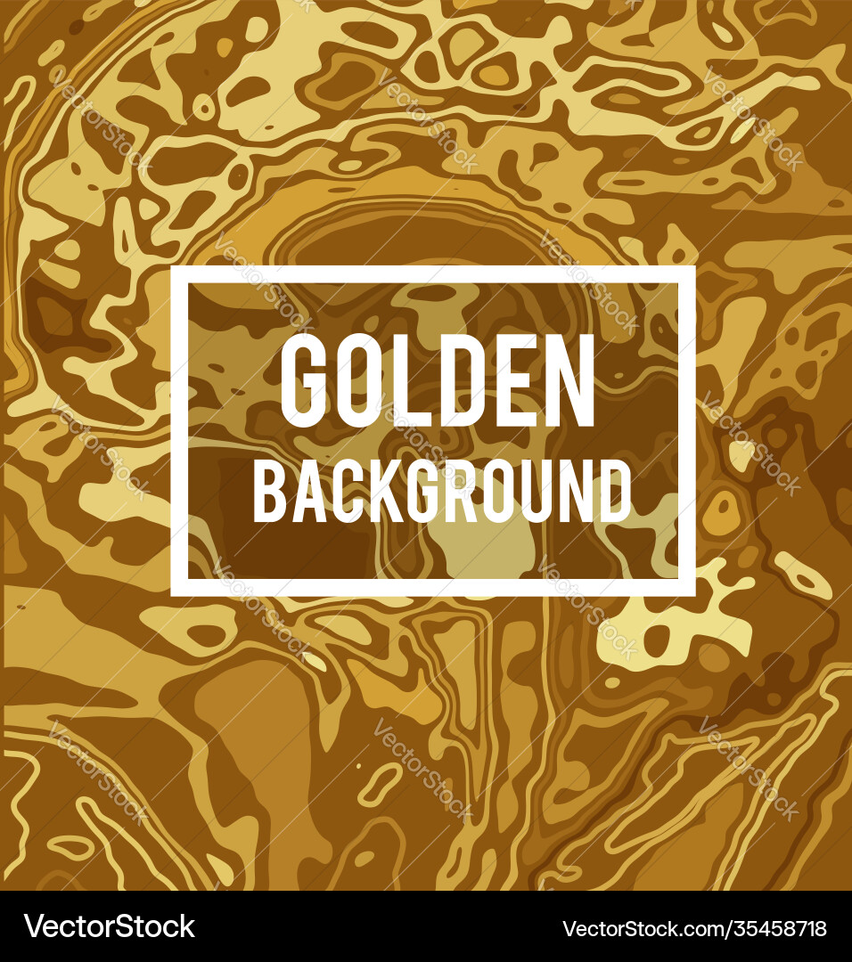 Golden background in marble ink style Royalty Free Vector