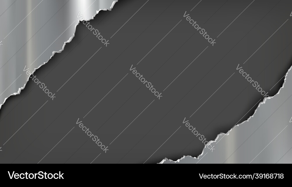 Metal plate with ragged edges Royalty Free Vector Image