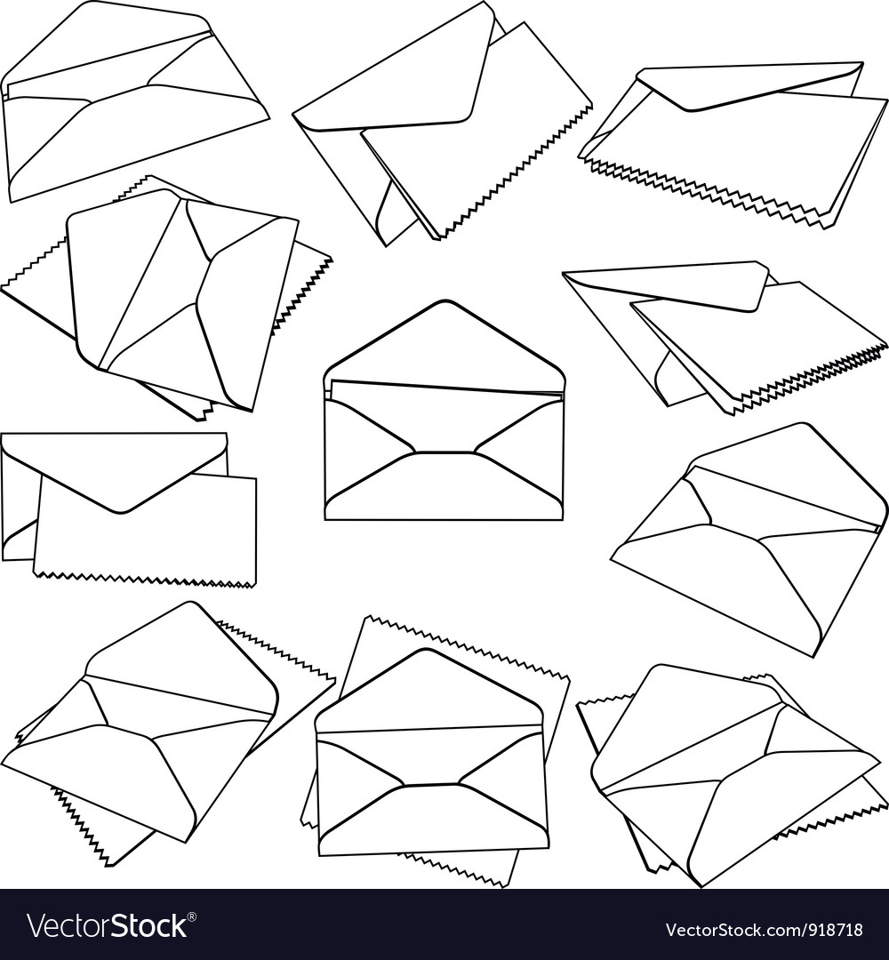 Post envelopes Royalty Free Vector Image - VectorStock