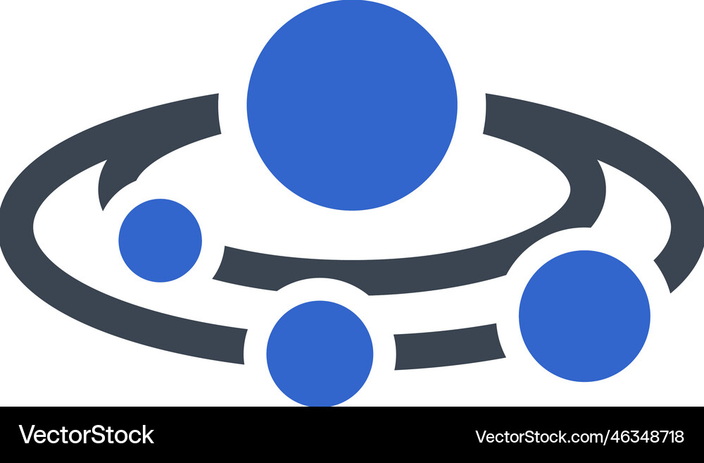 Solar system icon Royalty Free Vector Image - VectorStock