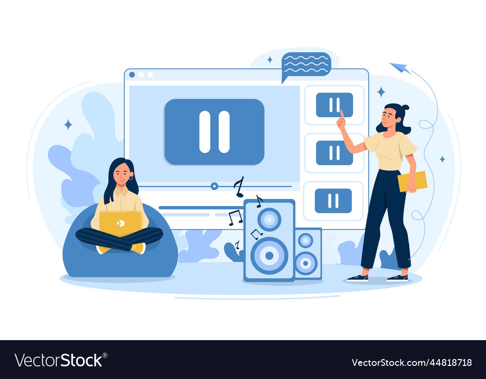 Video tutorial concept Royalty Free Vector Image