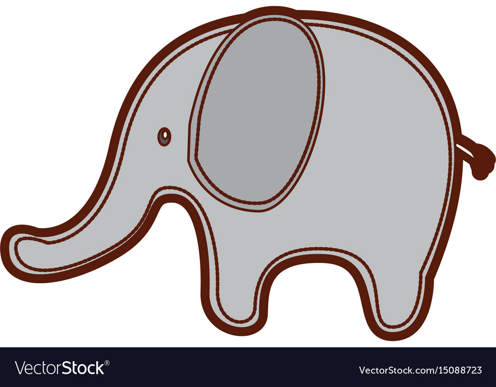 Cute elephant isolated icon Royalty Free Vector Image
