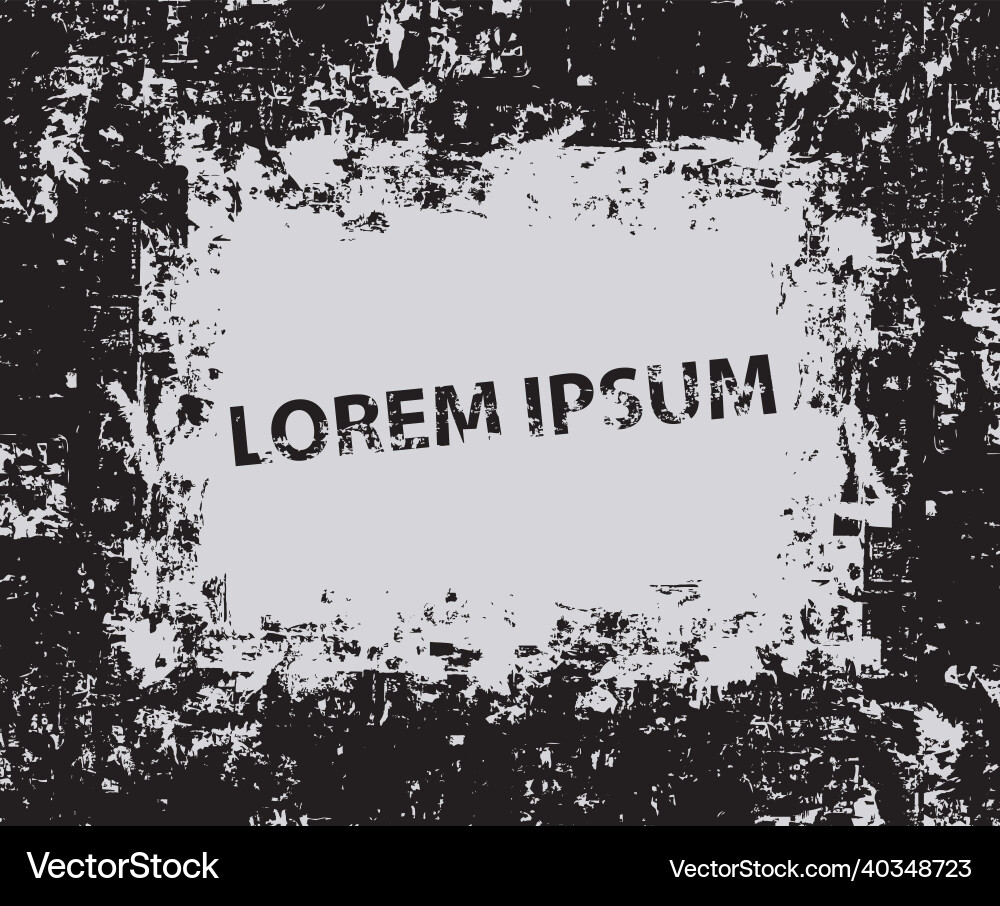 Grunge monochrome background with place for text Vector Image