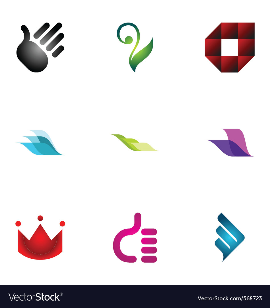 Logo design elements set 39 Royalty Free Vector Image