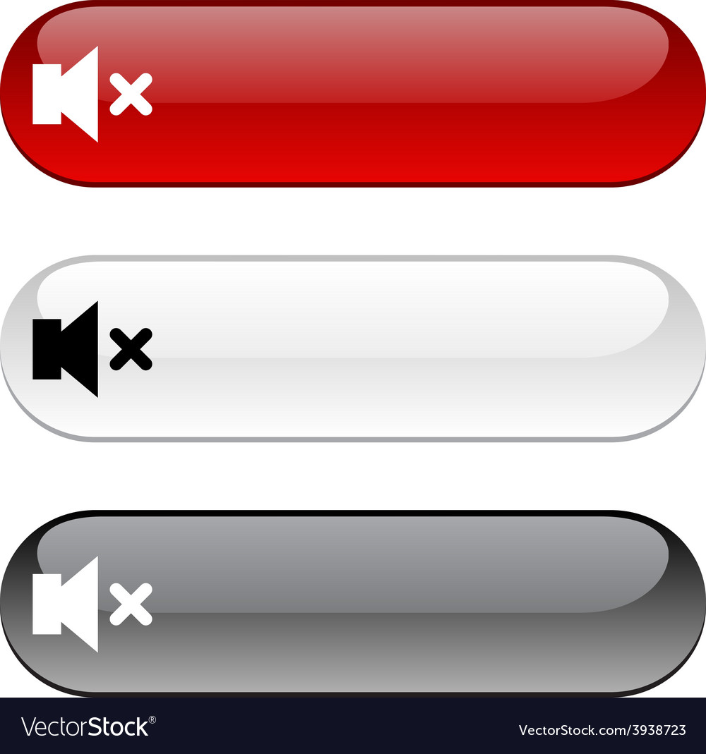 Mute button Royalty Free Vector Image - VectorStock