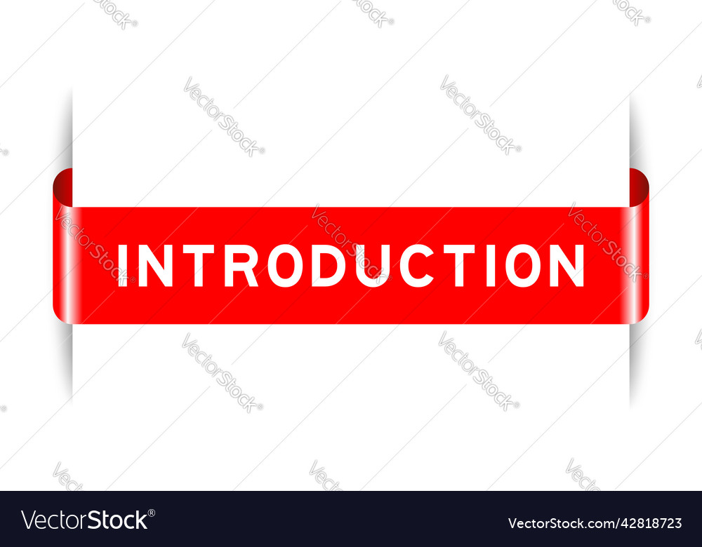 Red Color Inserted Label Banner With Word Vector Image