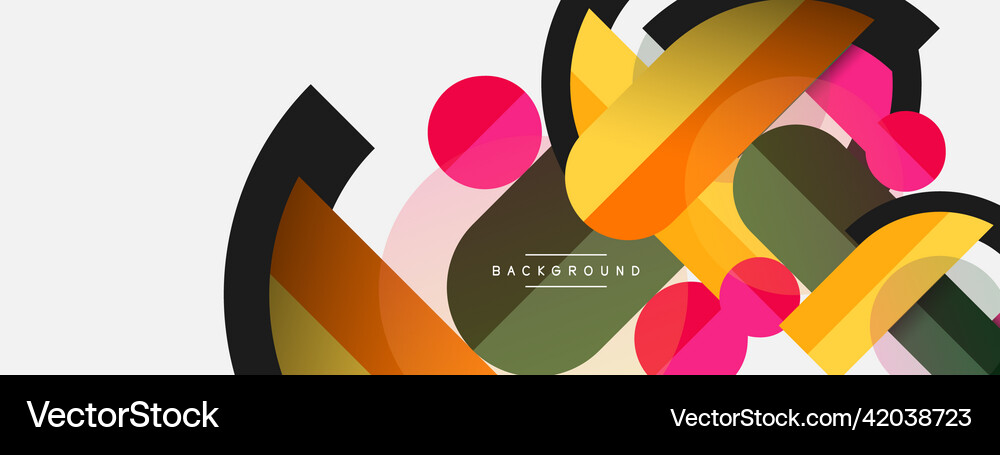 Round geometric shapes lines and circles Vector Image