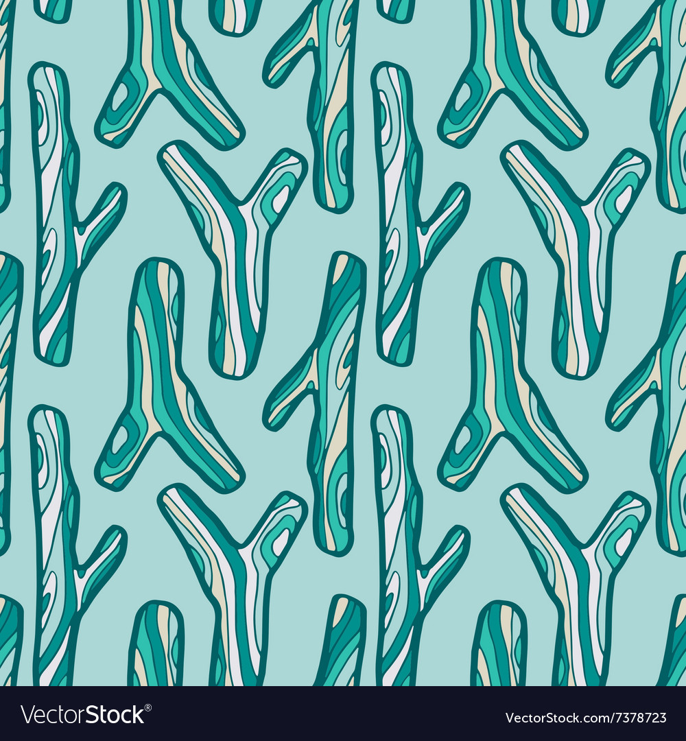 Seamless pattern with nature objects Royalty Free Vector
