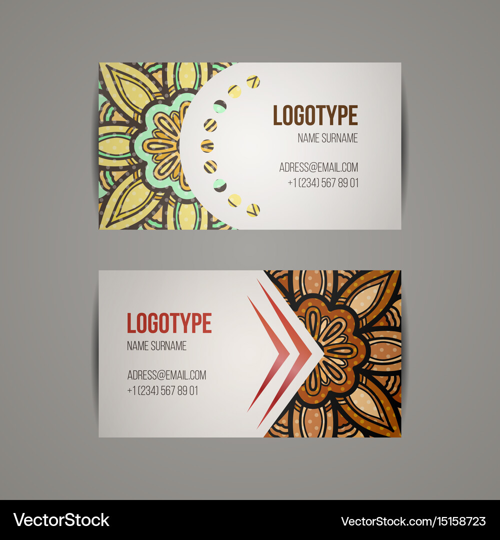 Set design templates business card Royalty Free Vector Image