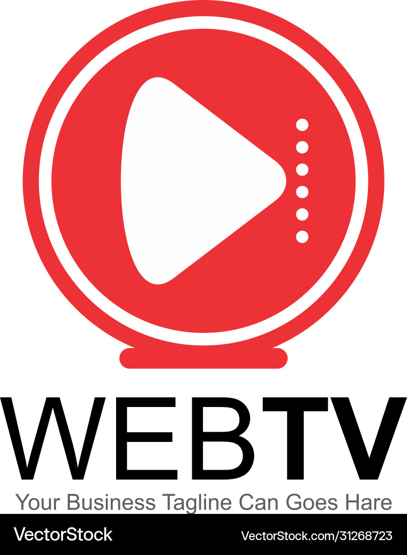 Web video or tv related company logo design Vector Image