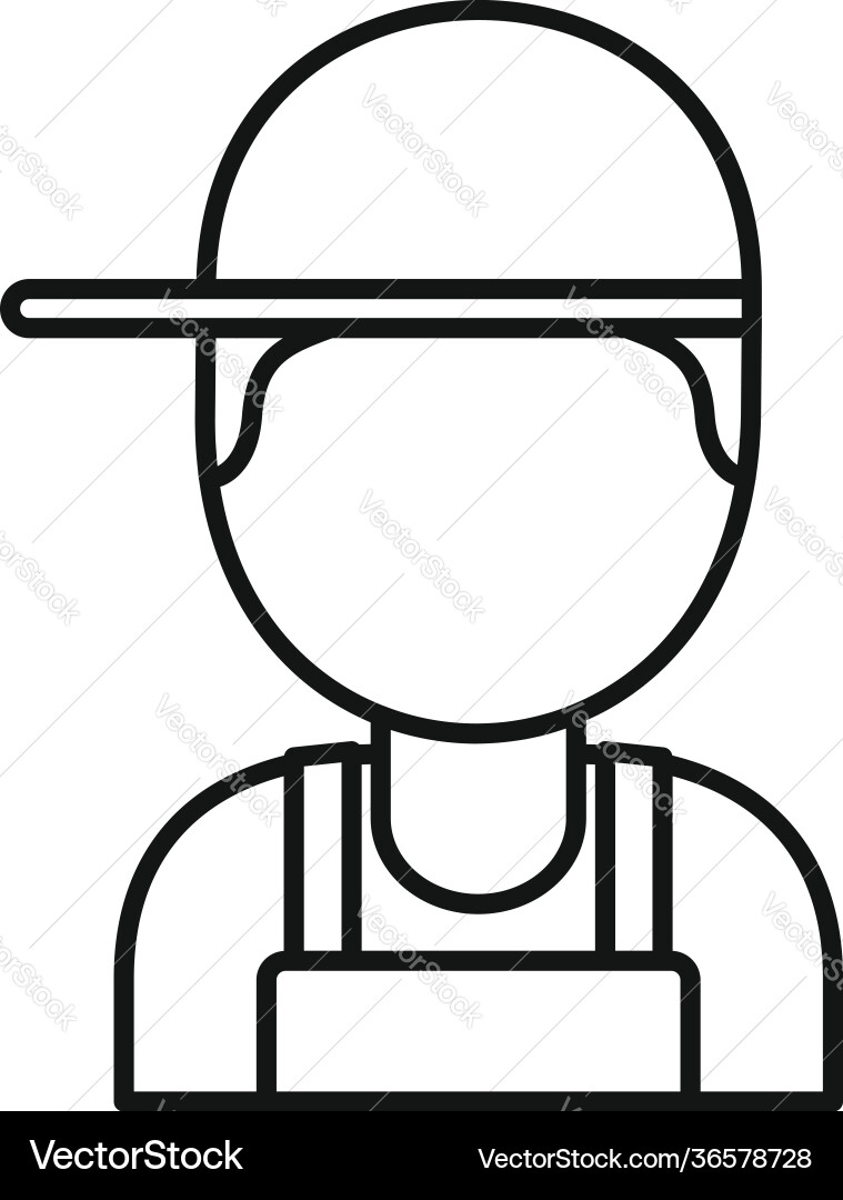 Auto mechanic icon outline style Royalty Free Vector Image