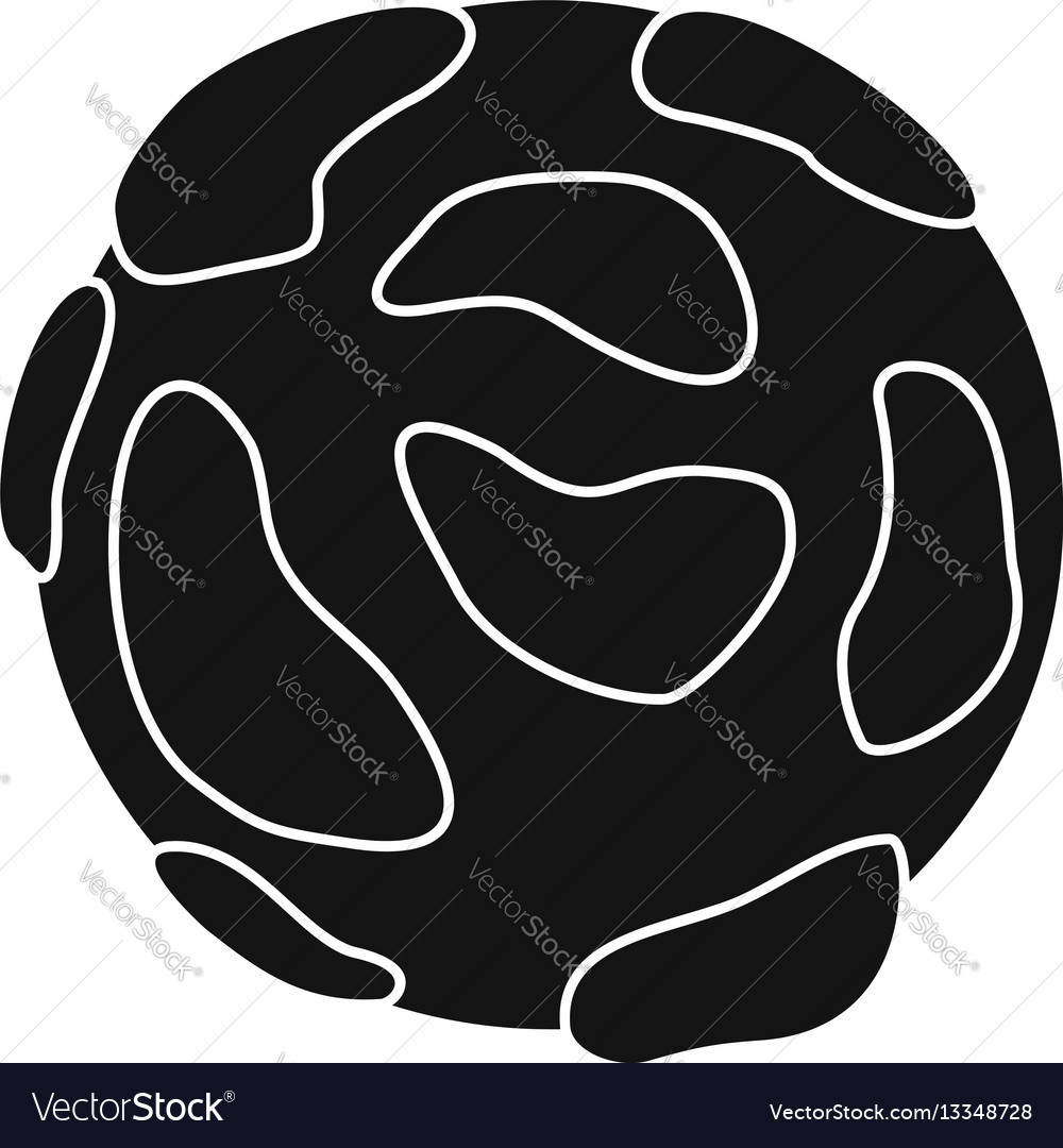 Beautiful planet icon simple style Royalty Free Vector Image