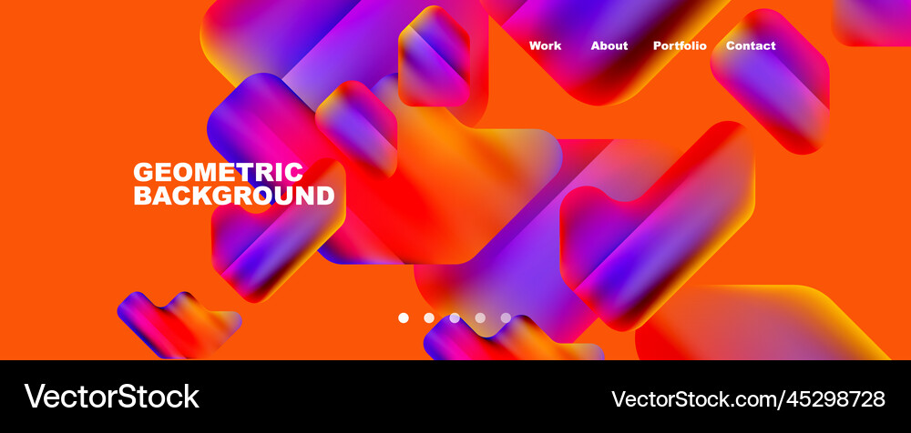 Geometric fluid shapes with liquid colors abstract