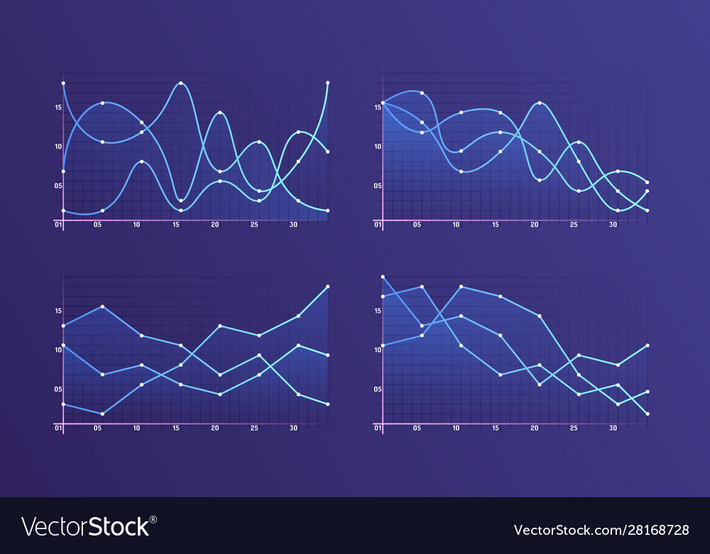 Graphs and charts Royalty Free Vector Image - VectorStock